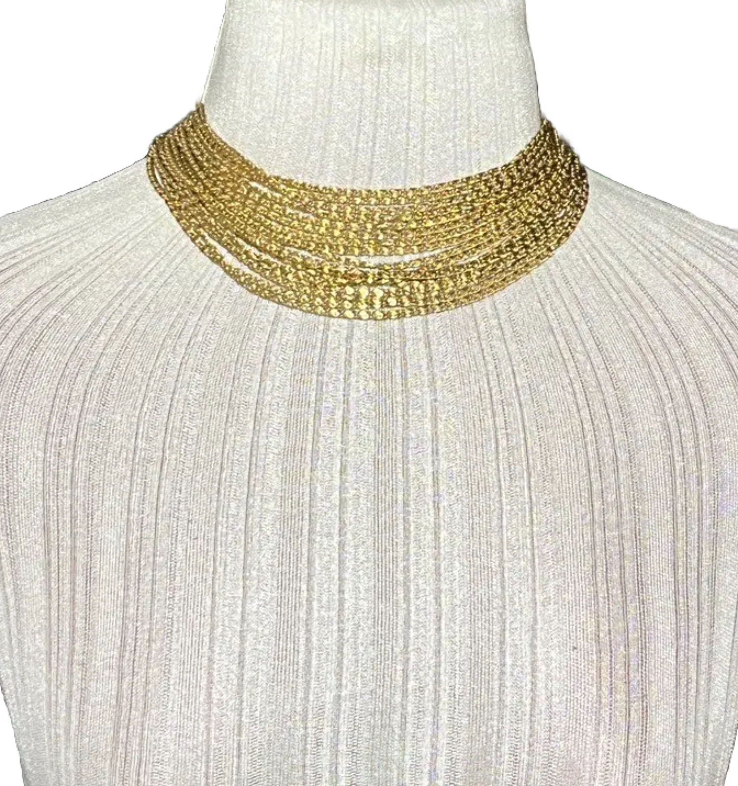 Vintage Kramer Greek Revival Key Multi Strand Goldton… - Gem