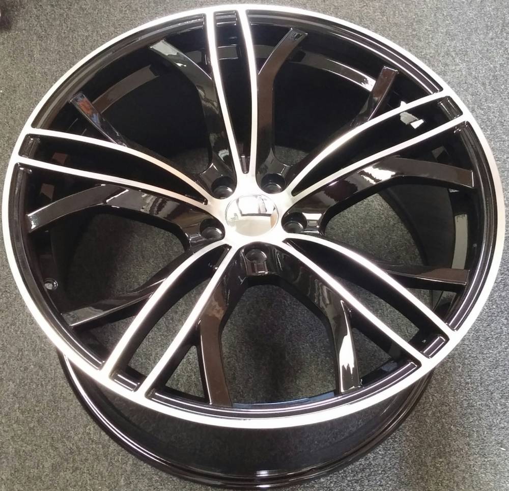 4 ~ 20X8.5 Capri C5189 Wheel 5x112 Black Machined Custom Wheels +25mm ...
