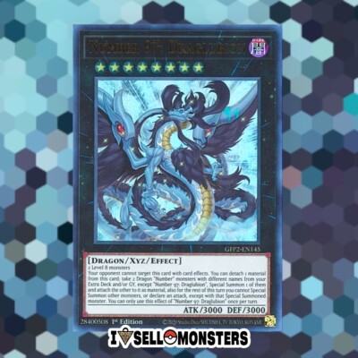 Yu-gi-oh! TCG 1x NUMBER 97: DRAGLUBION GFP2-EN145 ULTRA x1 YUGIOH! DARK ...