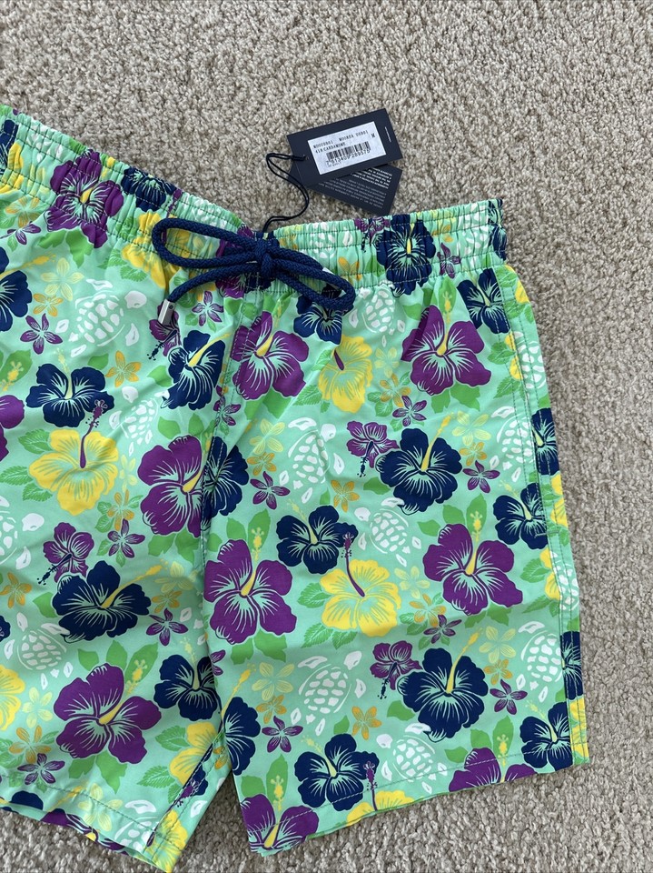 NWT 100% Authentic Vilebrequin MOOREA Swim Trunks - GREEN - M - MEN ...