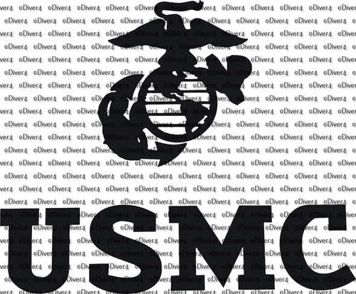 (NOT A TRANSFER) Vinyl decal in the Old School USMC EGA Style iron on ...