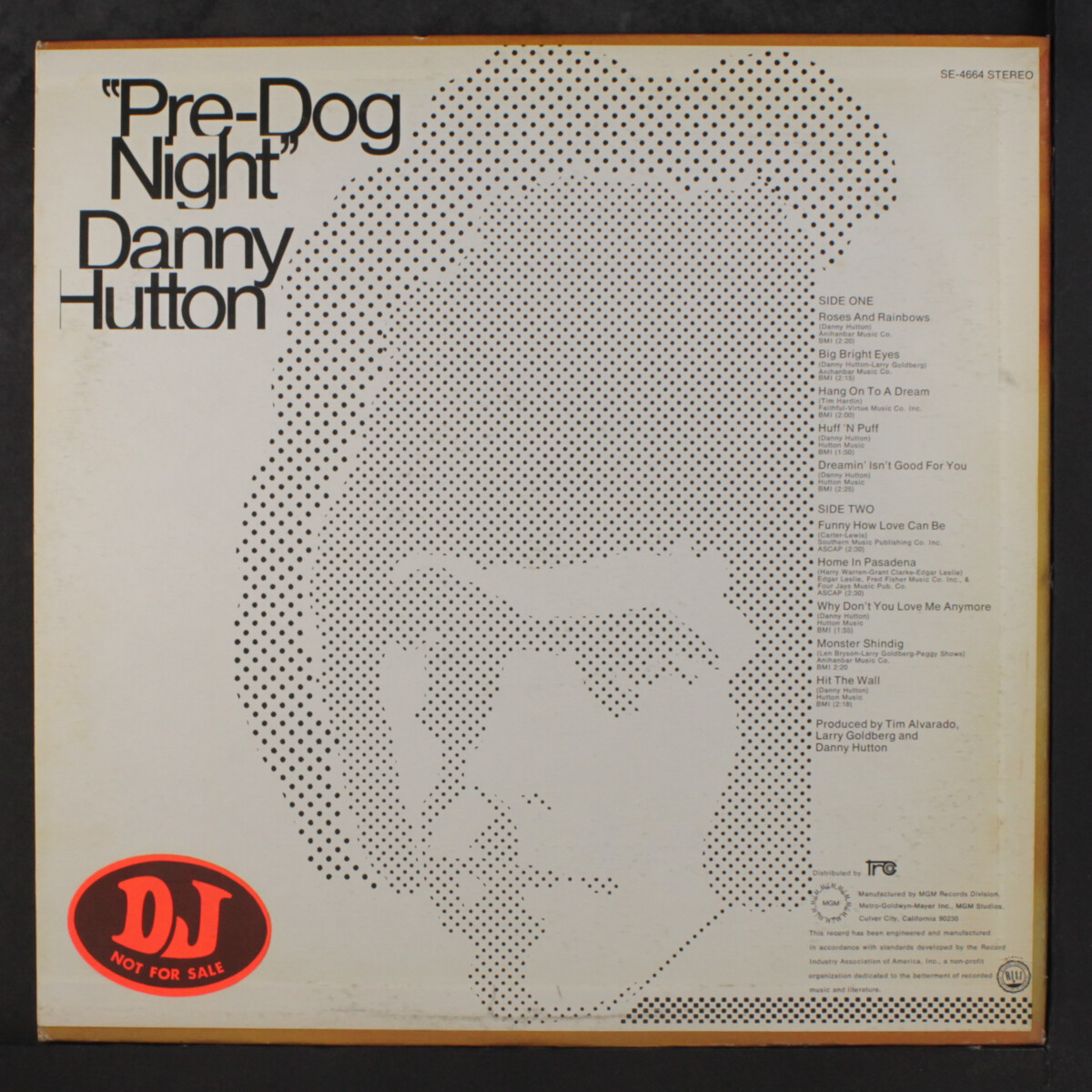 DANNY HUTTON: pre-dog night MGM 12" LP 33 RPM | eBay