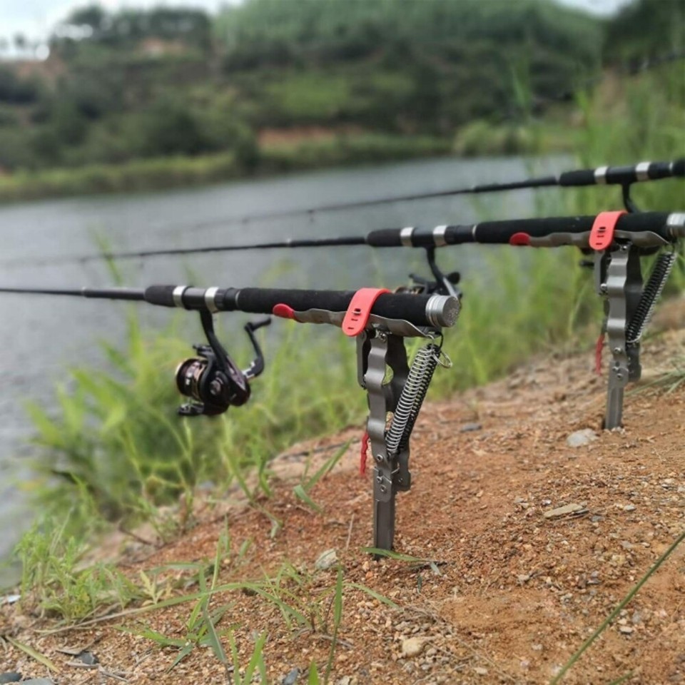 Smart Fish Catcher Automatic Spring Fishing Rod Holder Steel Pole Tip ...