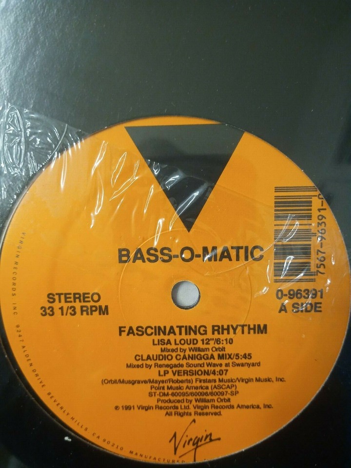 Bass-O-Matic ‎– Fascinating Rhythm - 12" Vinyl Single 1991 New Sealed ...