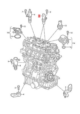 Genuine AUDI VW SKODA SEAT A1 A3 Cabriolet impulse sender camshaft ...