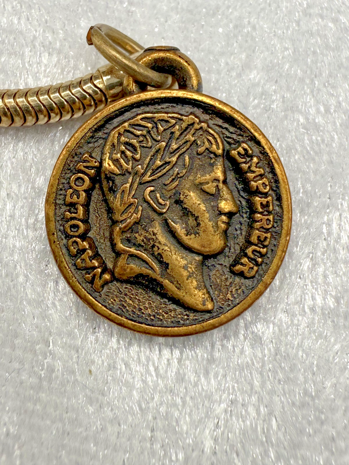 Vintage Napoleon Bonaparte Emperor France Keychain Gold Tone | eBay