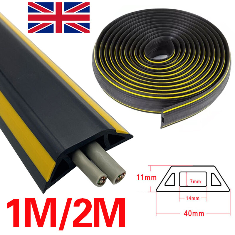PVC Floor Cable Cover Protector Power Cable Covers Rubber Wire Cover ...