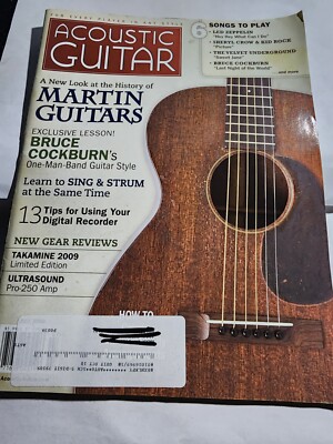 Acoustic Guitar Magazine July 2009 Bruce Cockburn Martin Guitars VG B6 ...