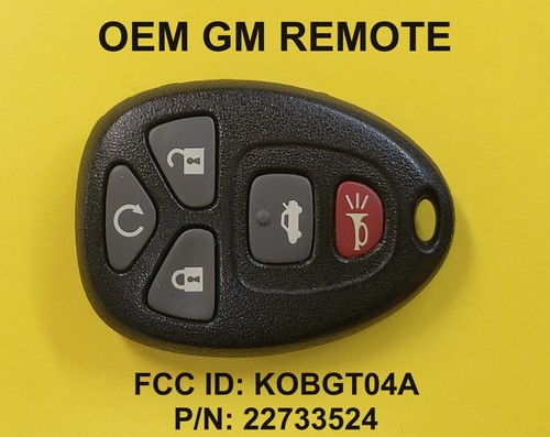 *DISCONTINUED* OEM GM KOBGT04A 22733524 5 Button Keyless Remote Fob | eBay