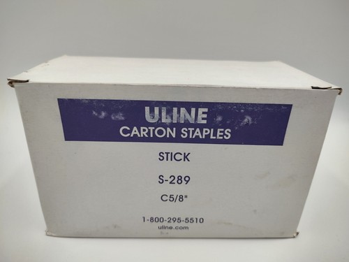 Uline Manual Carton Box Staples C5/8" Staples S-289 Box of 2,500 1 1/4 ...