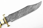 Damascus Steel, Boing Knife, Handmade Hunter, Fixed Blade Knifo Camping ...