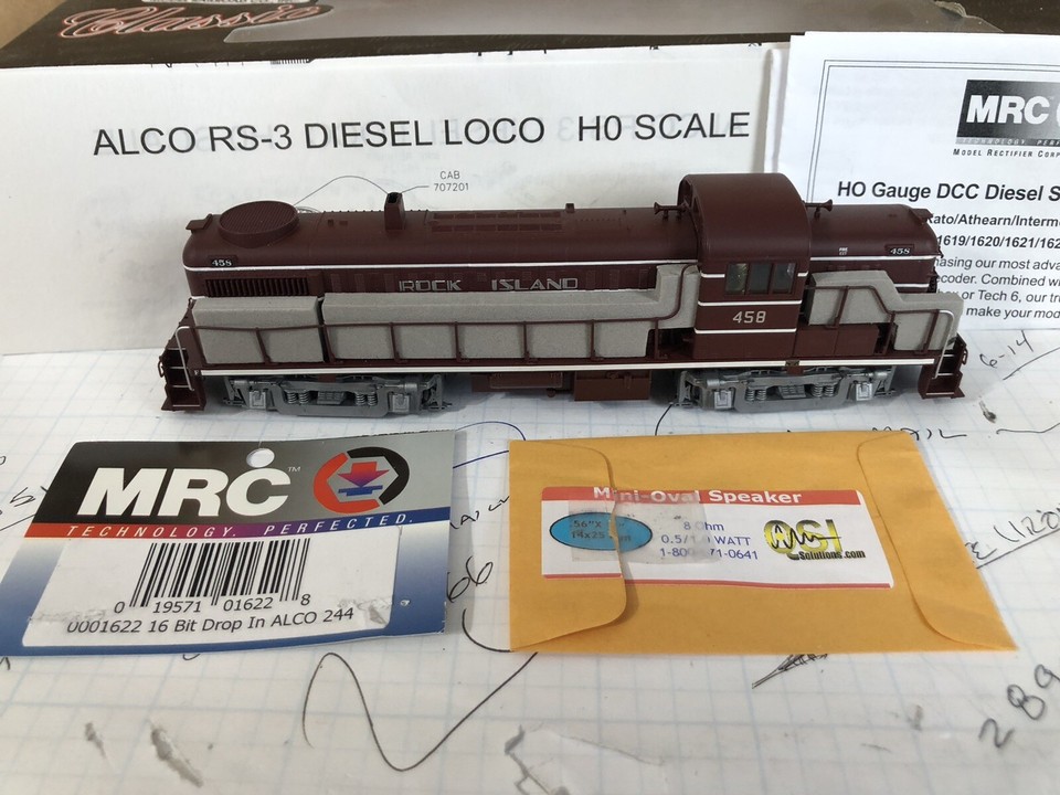 Atlas Classic HO Scale RS-3 Locomotive Rock Island #458 W/sound DCC | eBay