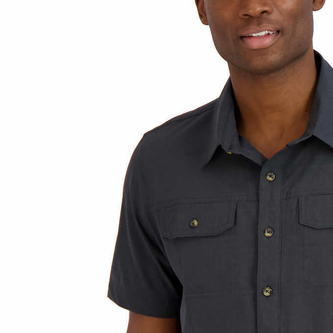 Gerry Men's Short Sleeve Woven Shirt 40+ UPF Quick Dry E51 | eBay