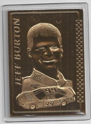 Jeff Burton 1997 Danbury Mint Racing 22kt Gold Card #31 Exide Car #99 ...