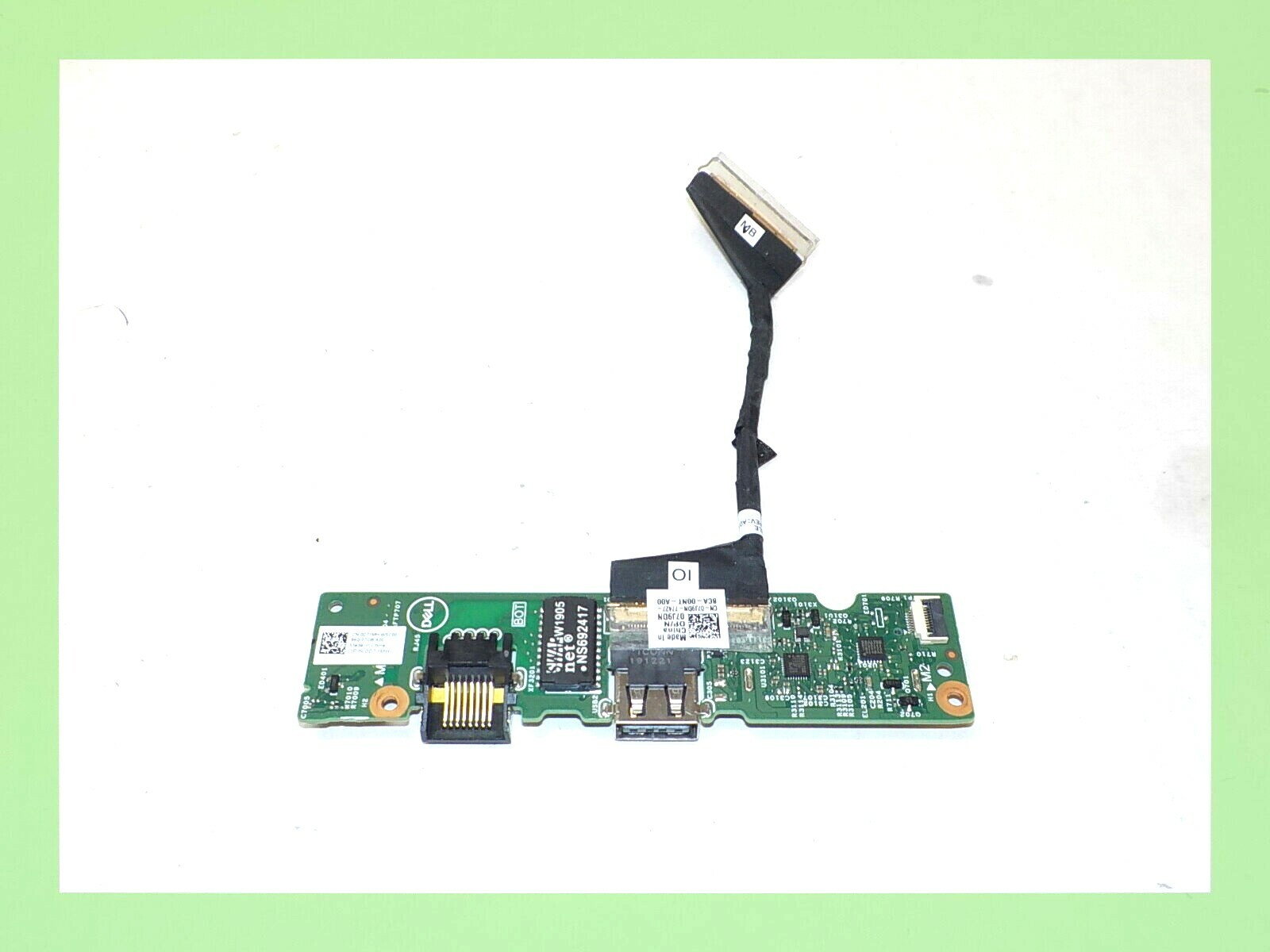 Genuine Dell Vostro 5481 USB SD Lan Ethernet Board W/Cable NIA01 0DT1MH ...