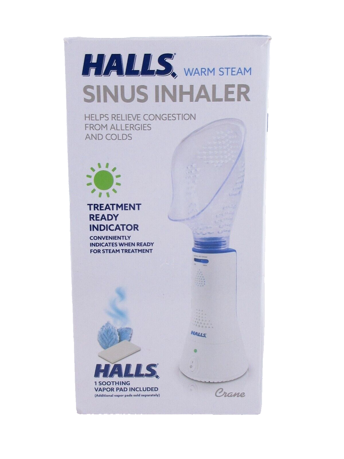 Halls Warm Steam Sinus Inhaler Helps Relieve Congestion from Allergies ...