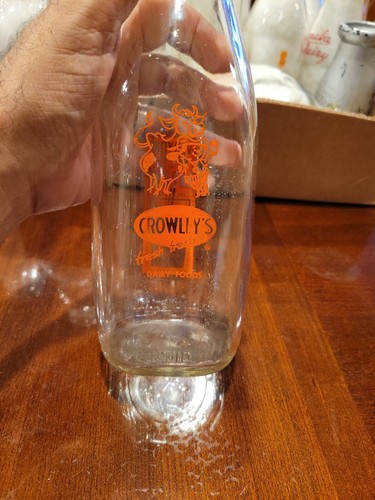 VINTAGE CROWLEY'S DAIRY QT BOTTLE | eBay