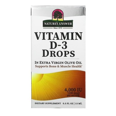NATURE'S ANSWER Vitamin D-3-Tropfen 4000 IU - Vitamin D3 (15 ml) | eBay