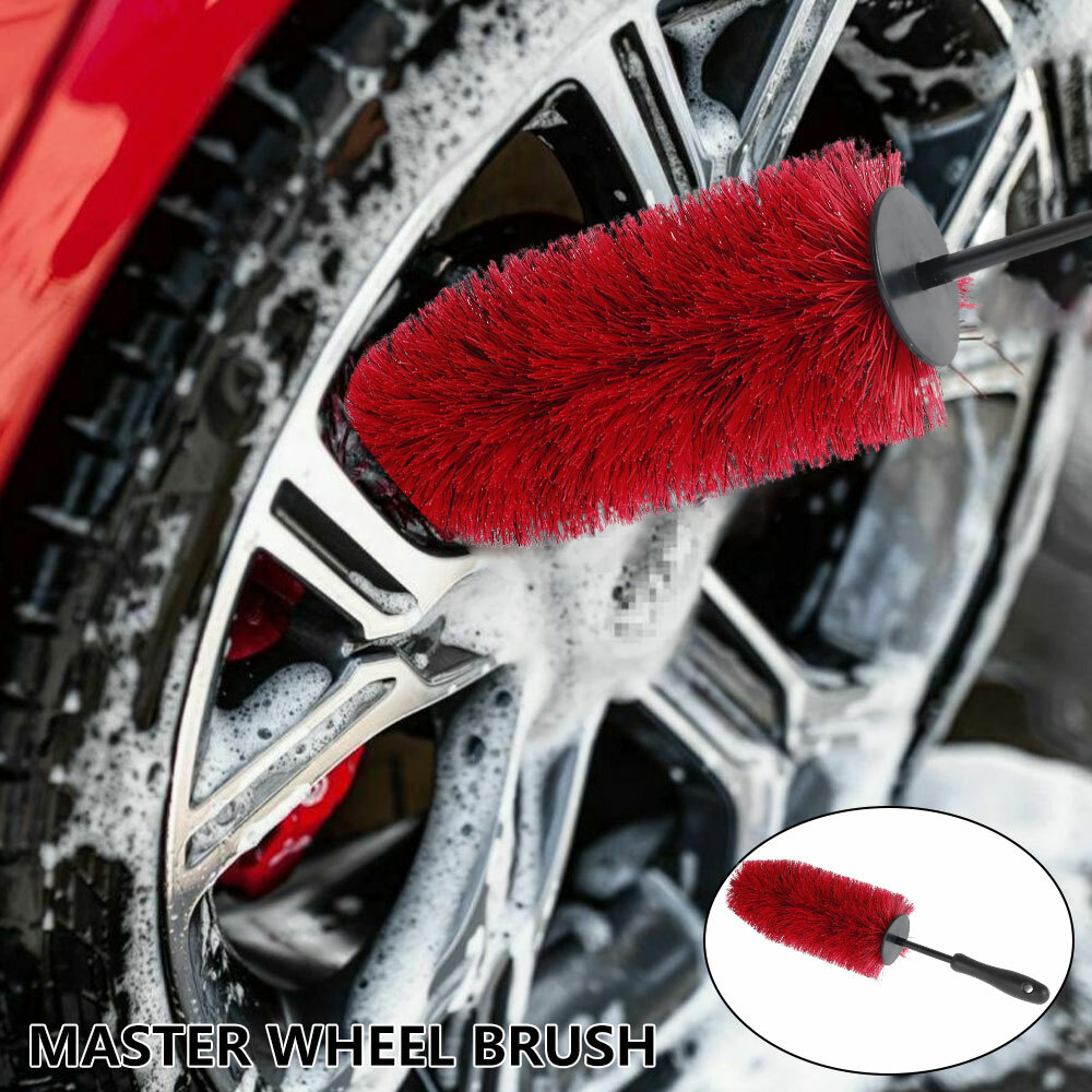 18" Car Wheel Cleaning Brush Alloy Tool Tire Washing Clean Soft Bristle ...