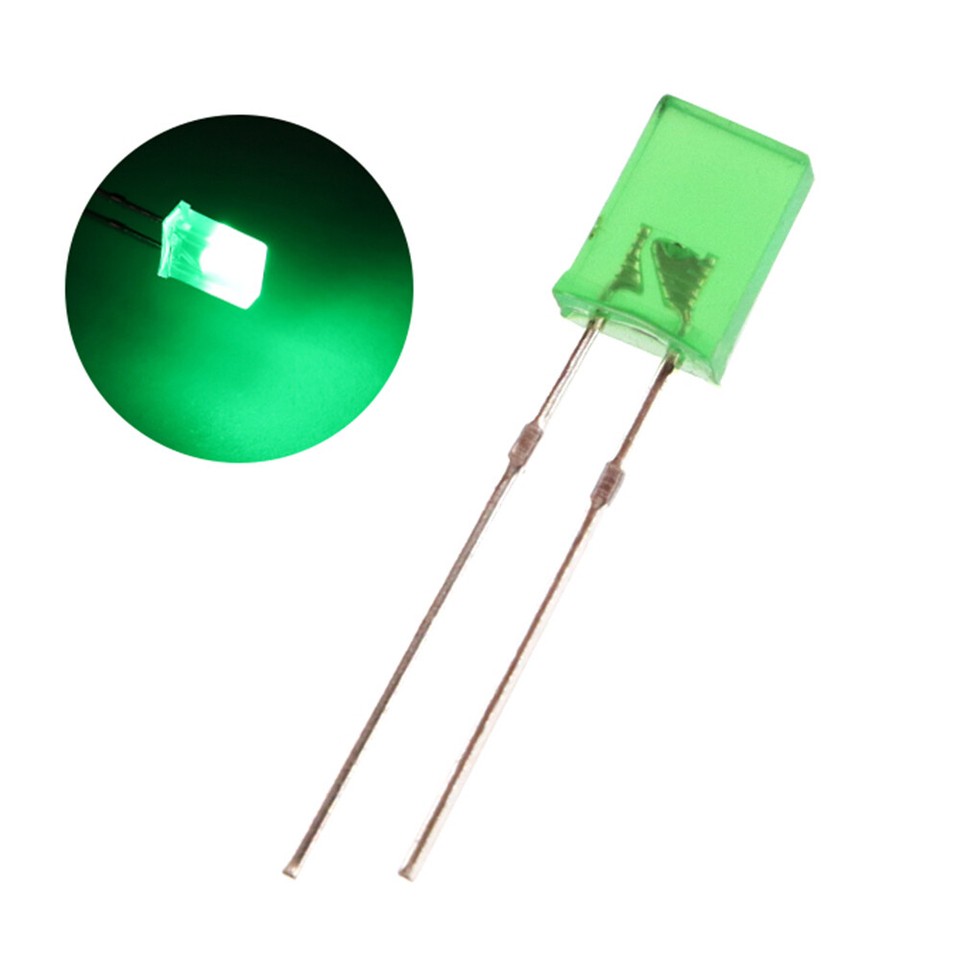 Rectangle LED Diode 2x3x4mm 2x5x7mm Red Blue White Green Yellow 1ST ...
