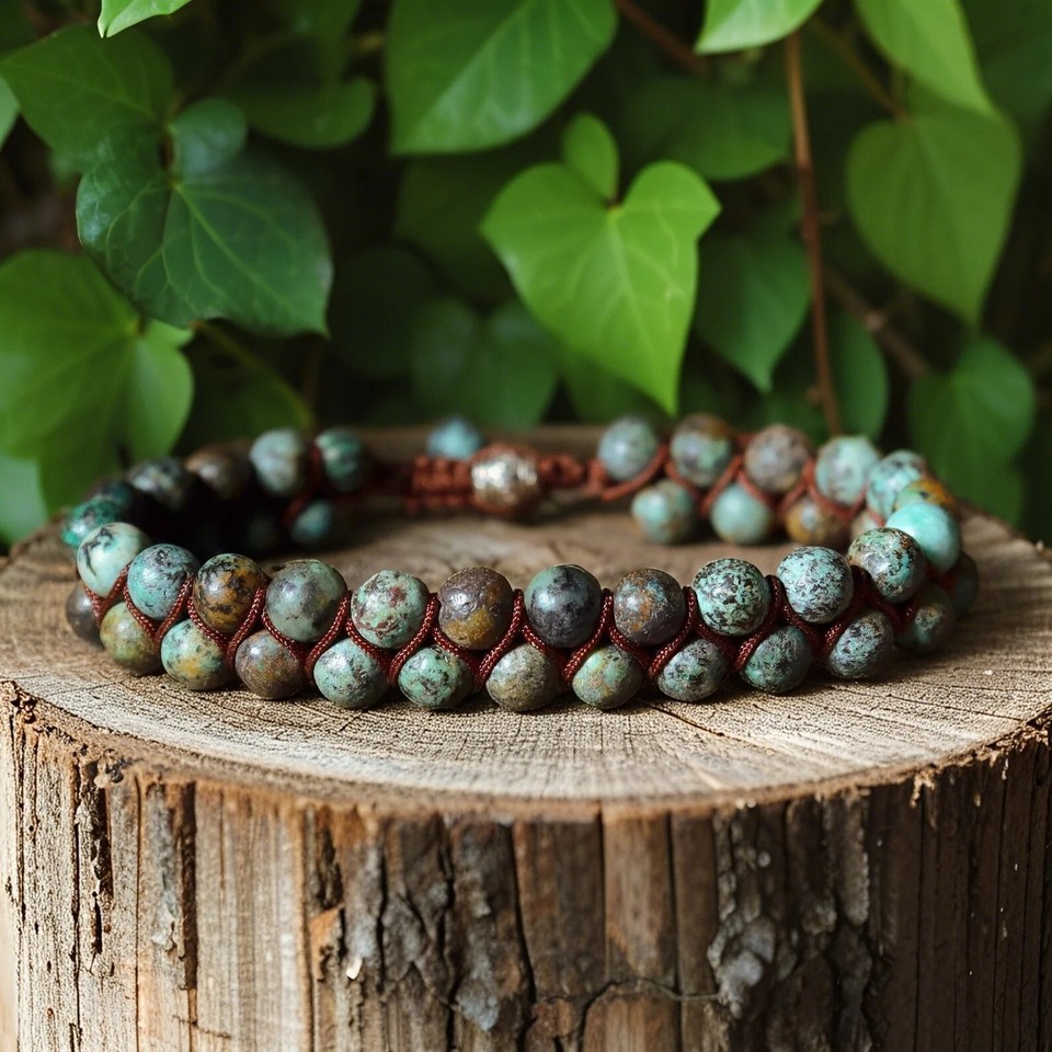 Genuine African Turquoise Beaded Handmade Healing Reiki Chakra Boho ...