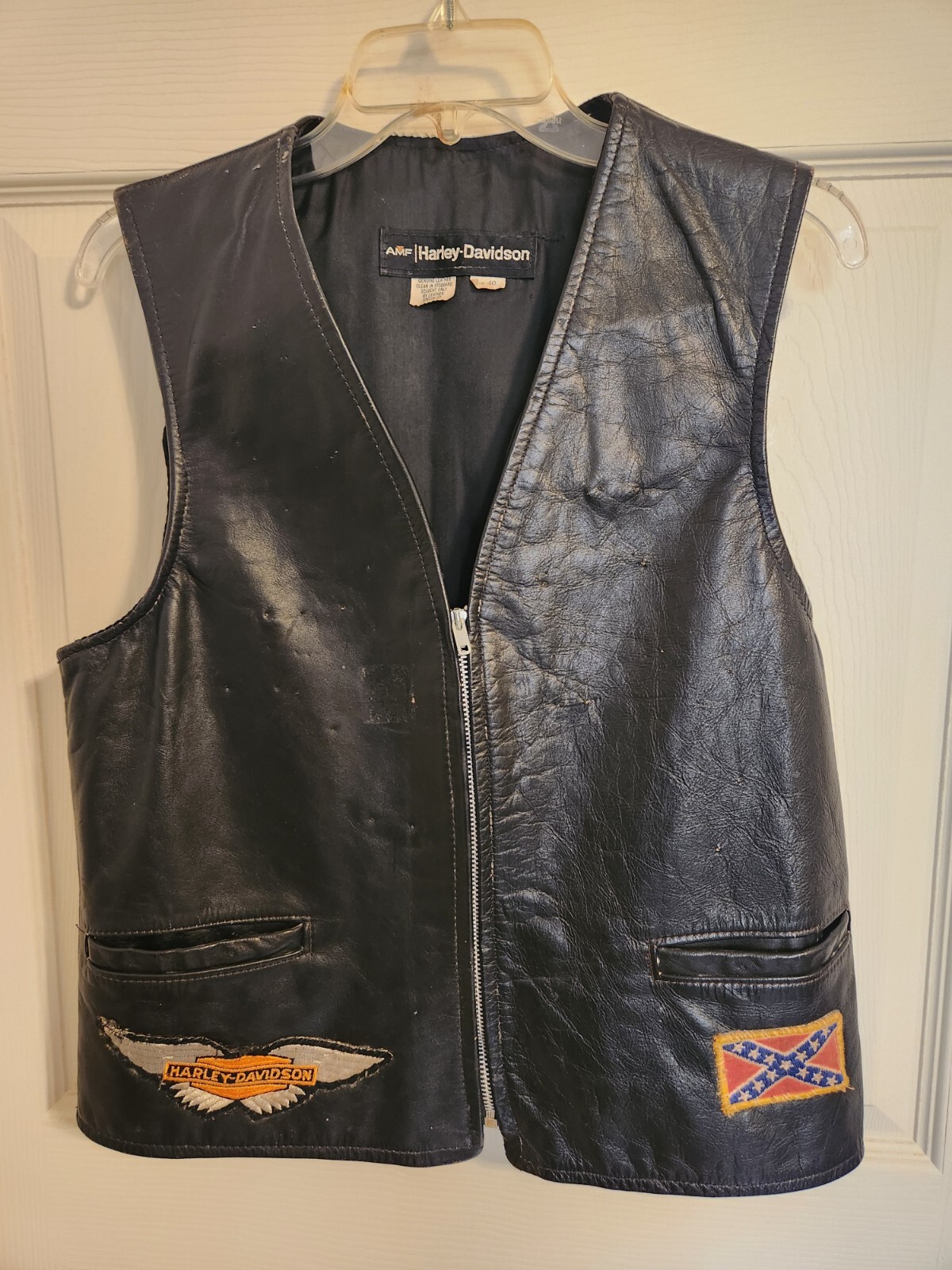 Harley Davidson Men's Genuine Motorcycle Black Leathe… - Gem