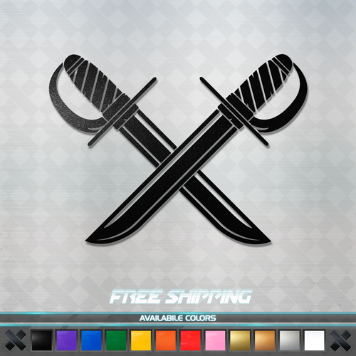 Crossed Cutlass Vinyl Decal Sticker - Car Window Funny Laptop Pirates ...