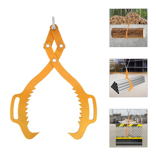 25" Claw Hook Carbon Steel Lifting Tongs Heavy Duty Grapple Timber Claw ...