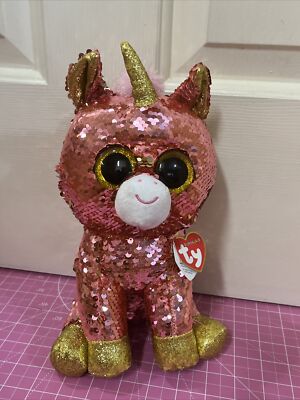 TY Flippables Sequin Plush - SUNSET the Unicorn (Medium - 10 inch ...