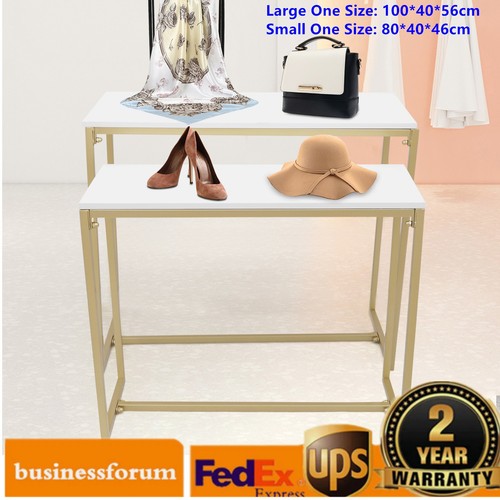 2 PCS Metal Handbag Shoe Display Stand Table Purses Retail Store ...