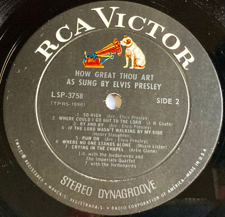 ELVIS PRESLEY w / Grammy Sticker 1966 Stereo Rca Lp Shrink How Great ...