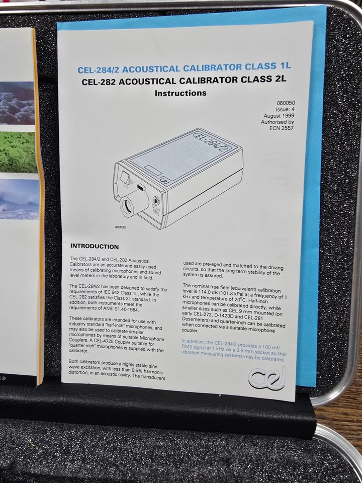 Casella CEL-424 Noise Dosimeter With CEL-282 Acoustical Calibrator * IN ...