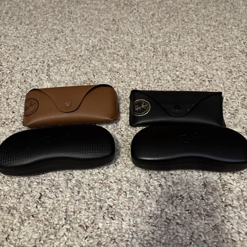 Lot of 4 Ray Ban Sunglass Cases Only Soft/hard Shell Protective + 1 ...