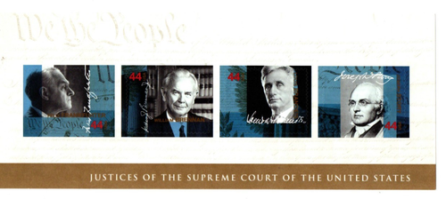 US Stamps # 4422 44 cent Justices of the Supreme Court Souven sheet of ...