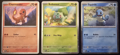 Bulbasaur Charmander Squirtle Pokemon Cards Cosmos Promo Set 046 047 ...