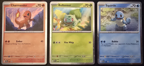 Bulbasaur Charmander Squirtle Pokemon Cards Cosmos Promo Set 046 047 ...