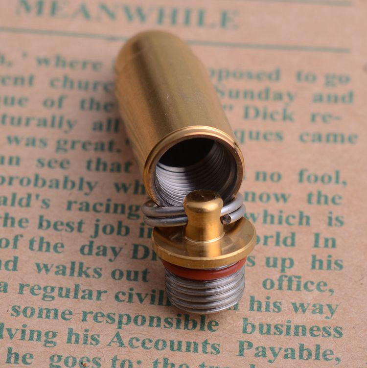 Titanium MINI Bullet Shape Necklace Pendant Waterproof Medicine Box ...