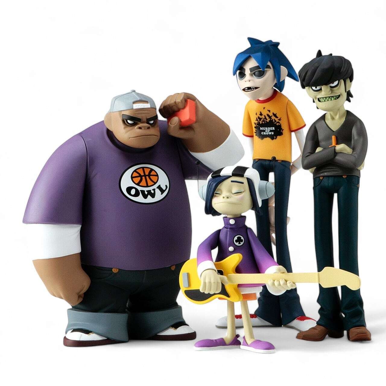 Kidrobot Gorillaz Red Edition Set Jamie Hewlett Murdoc, Russell, Noodle ...