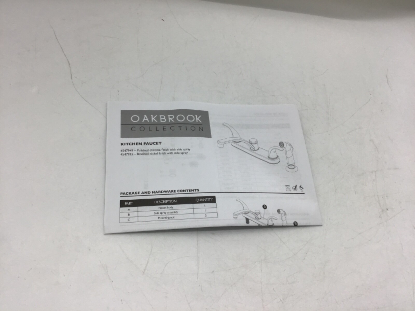 Oakbrook Collection Coastal 4547949 Kitchen Faucet with Spray in ...