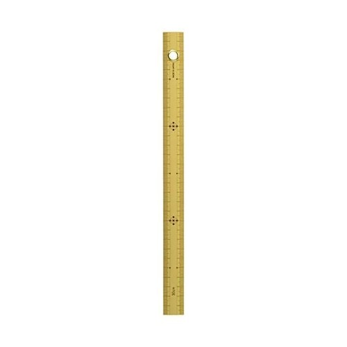 SHINWA Bamboo Rule Japanese Ruler Scale Measure with Hole 30cm 300mm ...