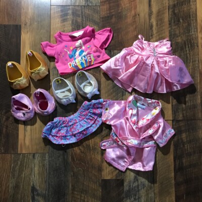 Build a bear workshop clothing and shoes lot high heels robe dress ...