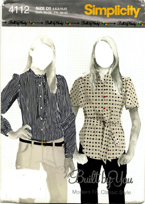 Simplicity 4112 Shirt & Sash Misses Sewing Pattern Size 4-12 Uncut | eBay