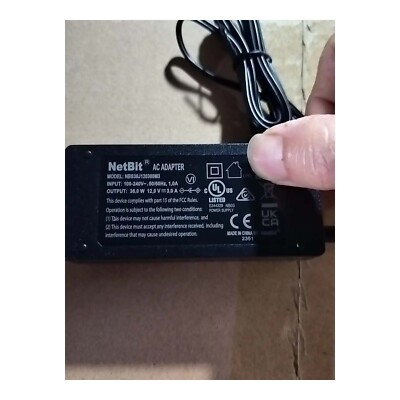 Netbit NBS36J120300M3 12V 3A 36W 5.5*2.1mm AC Power Charger | eBay