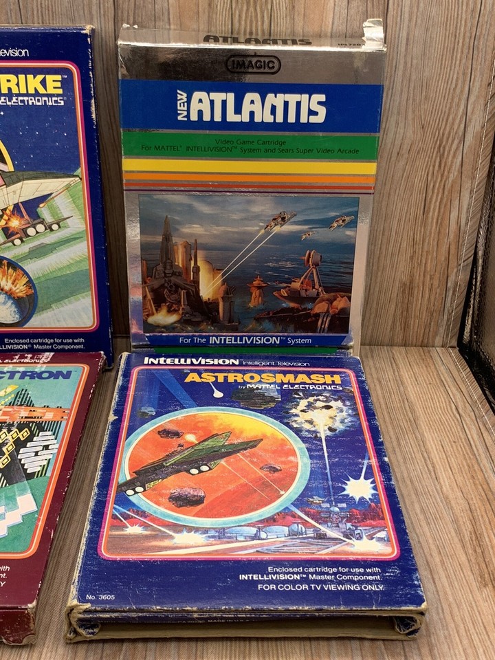 Intellivision 4 Game Lot w/Boxes Space Galaxy Shooter Vectron | eBay