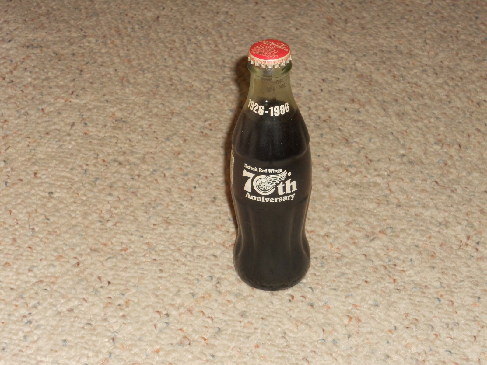 1996 Detroit Red Wings 70th Anniversary 8 Oz. Coca Cola Bottle!!! | eBay