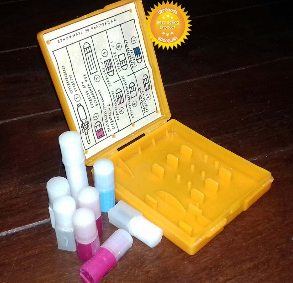 Soviet USSR army first aid medicine kit storage box NBC protection ...