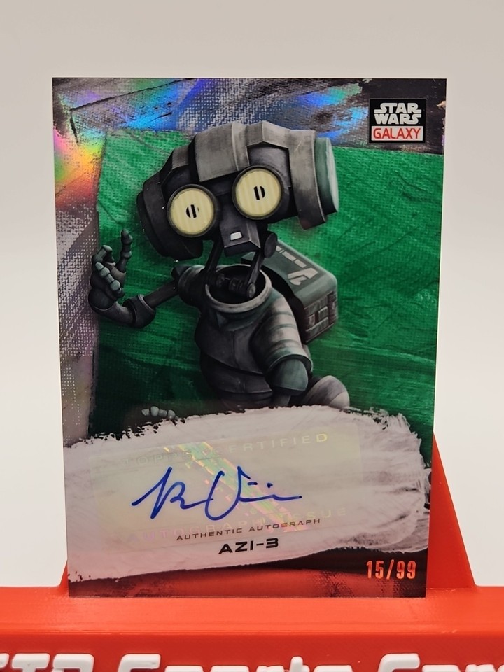 2022 Topps Star Wars Galaxy Ben Diskin as AZI-3 Auto #GA-BD Green ...
