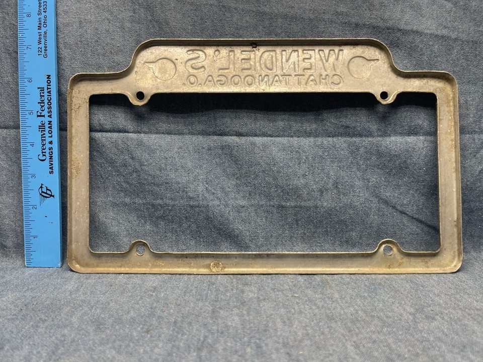 COOL! Vintage Pontiac Metal License Plate Frame Chattanooga O. | eBay