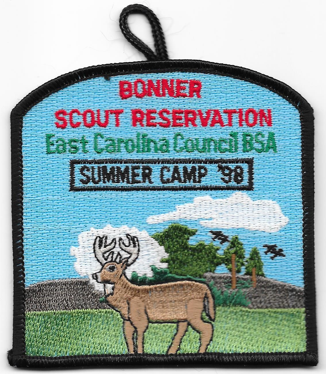 1998 Bonner Reservation Camp Patch East Carolina Council Boy Scouts of ...