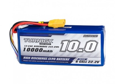 Turnigy High Capacity 10000mAh 6S 12C Multi-Rotor Lipo Battery Pack w ...